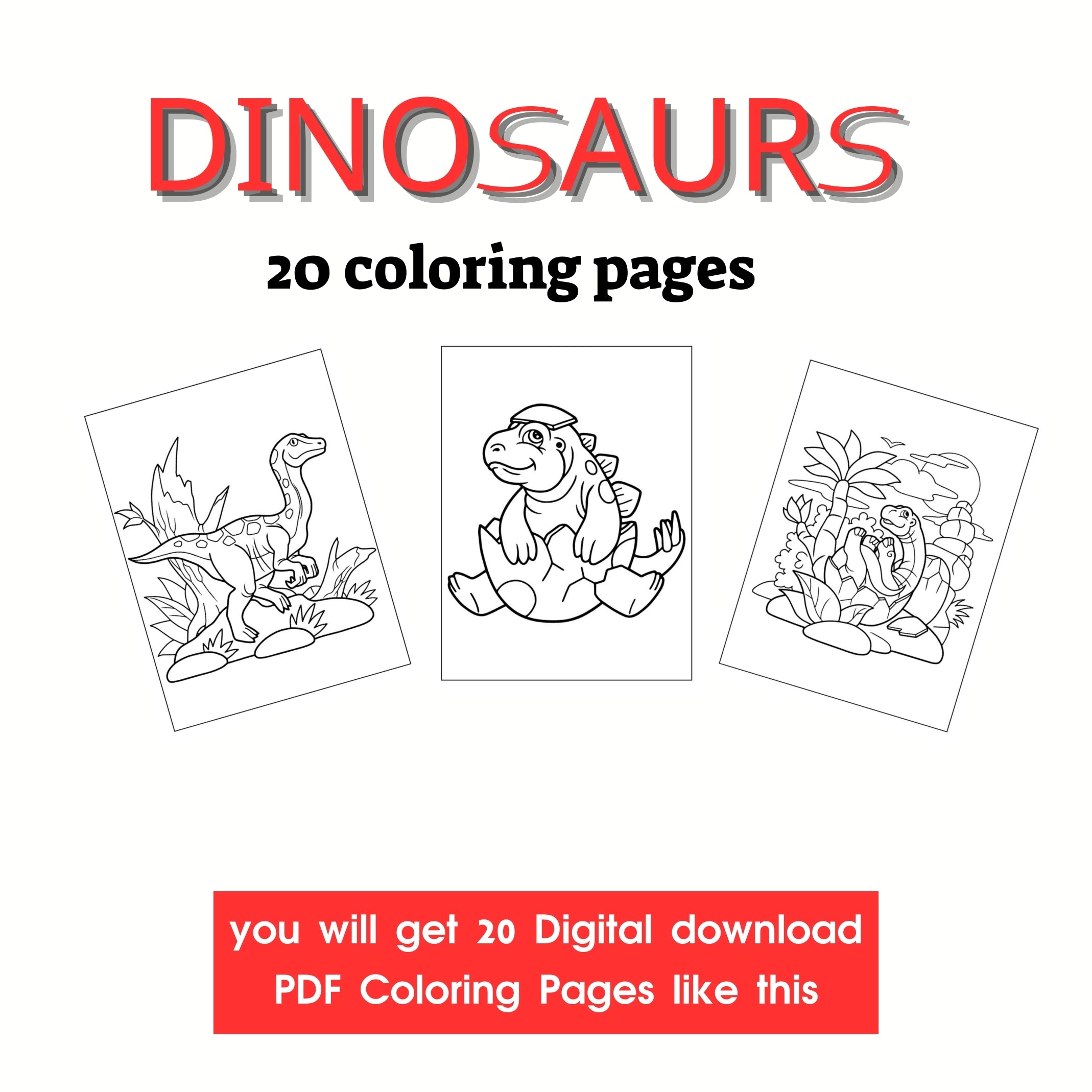 dinosaur activities coloring pages for children